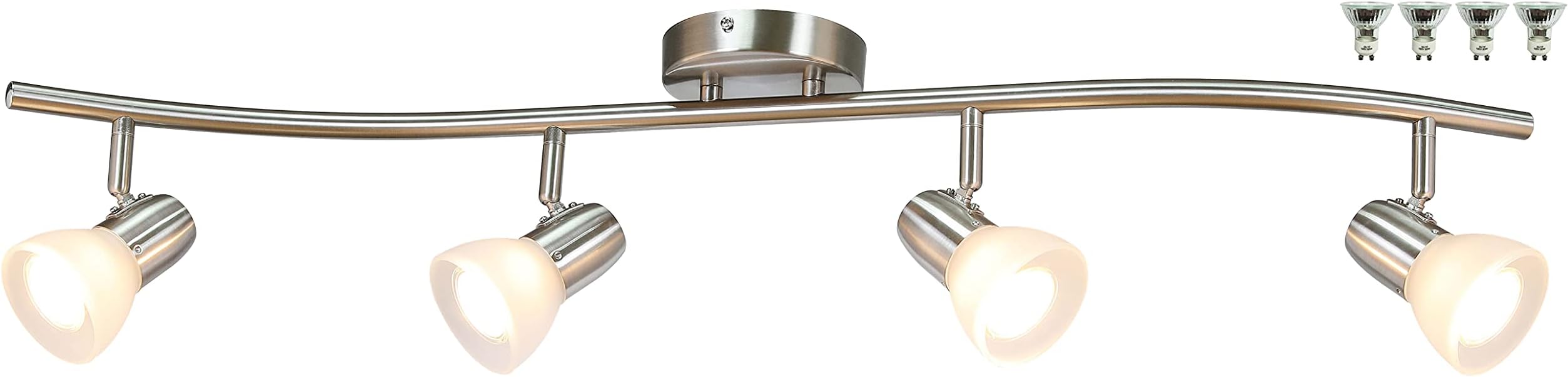 XiNBEi Lighting Track Lighting, 4 Light Track Light, Modern S-Shaped ...