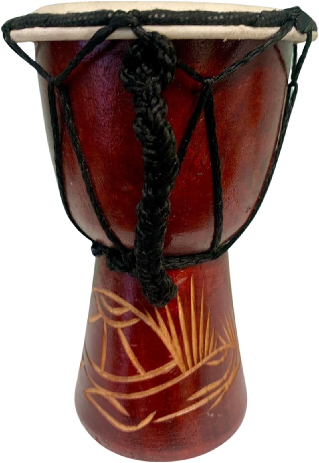 Carved Djembe Drum - Fair Trade West African Drum (Height: 20cm ...
