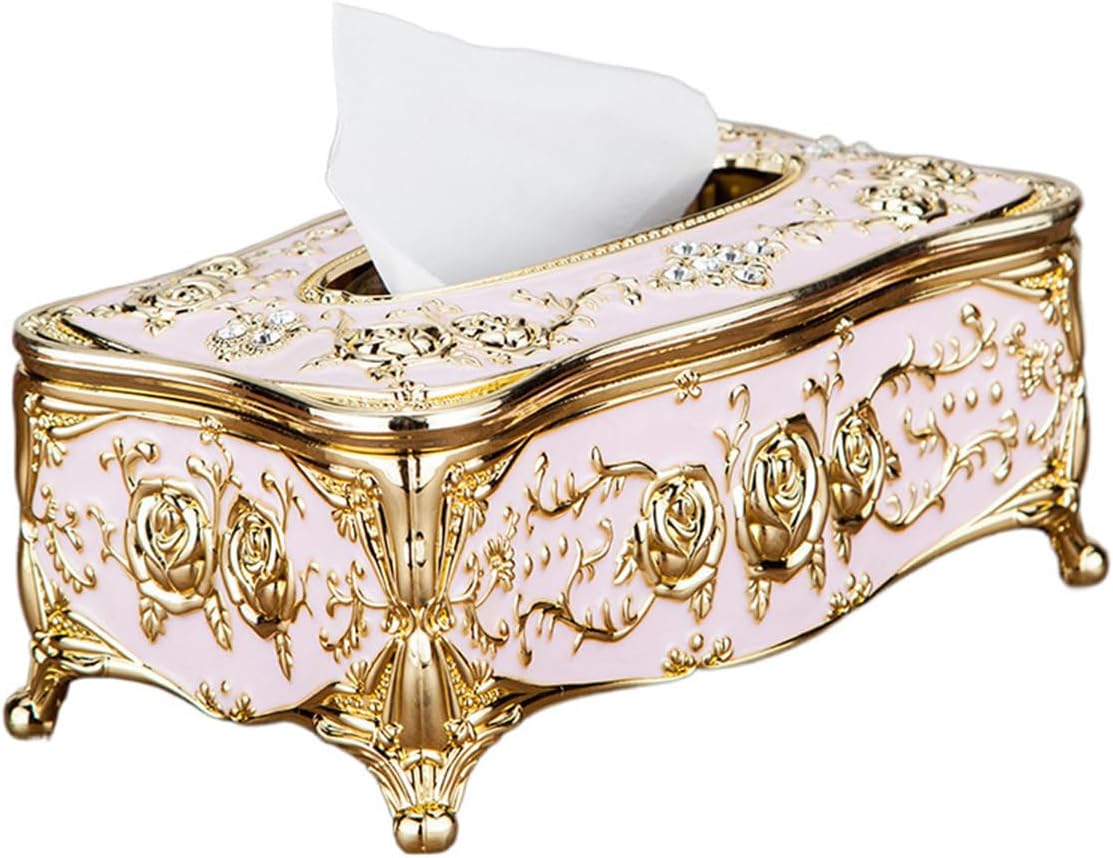 Amazon.com: Moorfowl Vintage European Tissue Box Cover Rectangle Rose ...