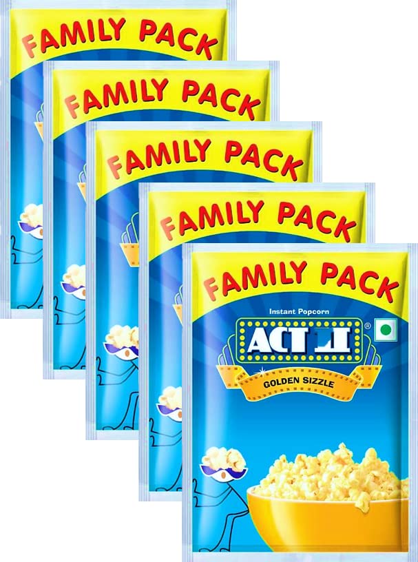 ACT II Golden Sizzle Popcorn 120G (Pack of 5) Unique : Amazon.in ...