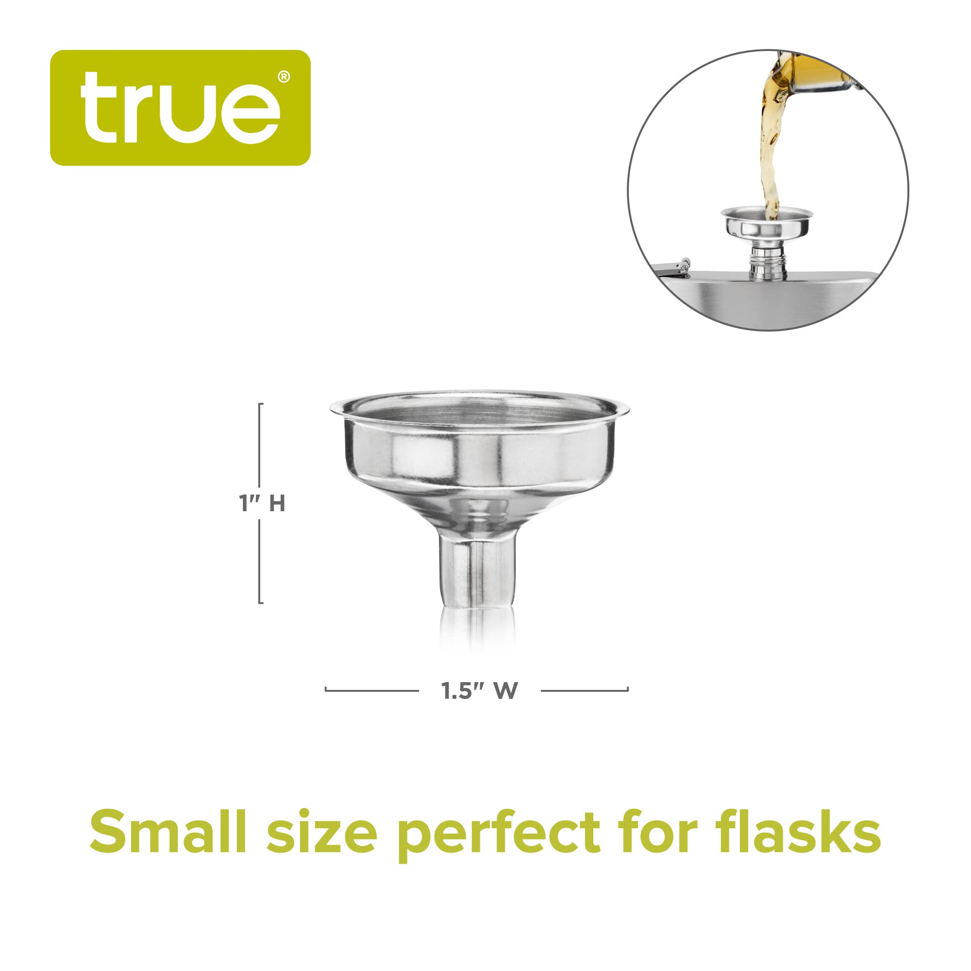 Snapklik.com : True Oracle Flask Funnel - Stainless Steel Funnel ...