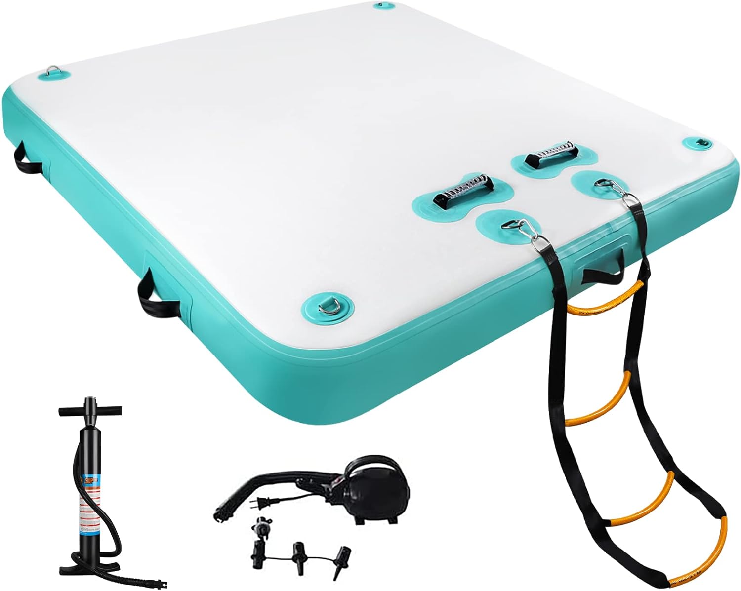 TONKOUM 5ft/6ft/8ft/10ft Floating Dock Water Platform, Multi-People ...