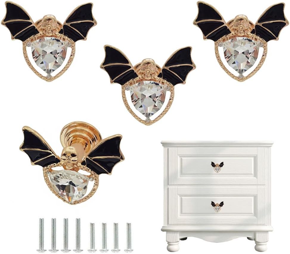 Sutfmwe Bat Knob, Gothic Knobs Pulls Handle for Cabinet Drawer Closet ...