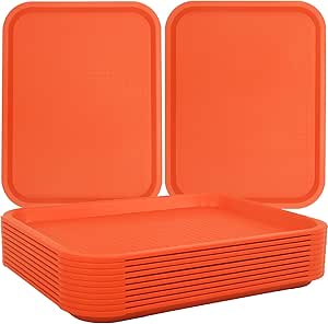 Amazon.com: Fast Food Tray,12 Pack Plastic Serving Tray, Restaurant ...