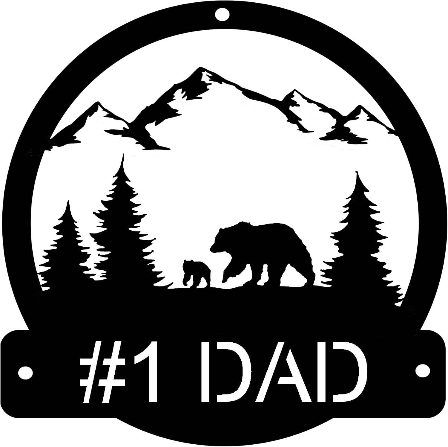 Amazon.com : Bear Family Mountain Forest- #1 DAD Metal Signs Indoor ...