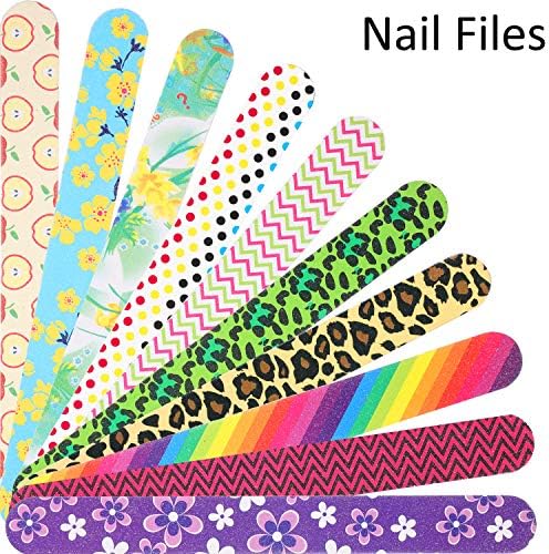 Amazon.com : Mudder 20 Pcs Nail File Colorful Emery Boards Nail Buffer ...