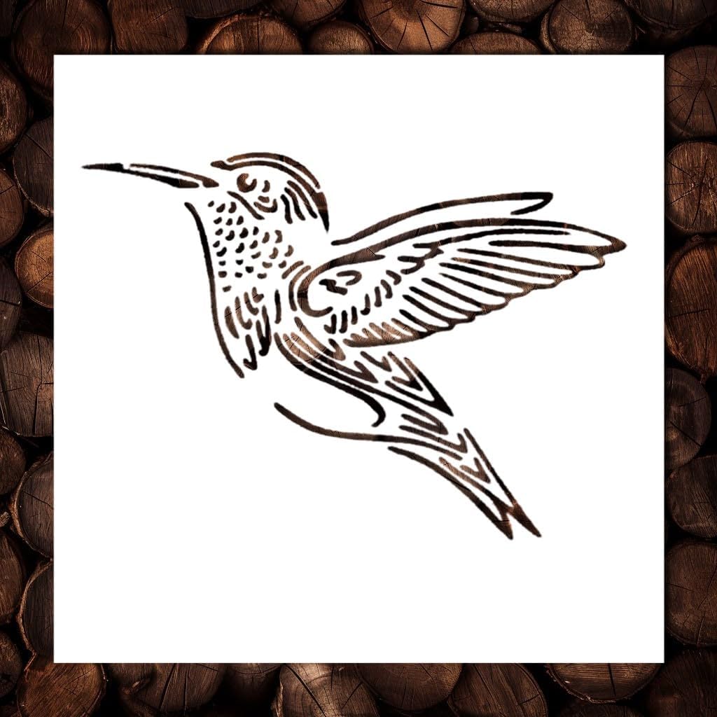 Amazon.com : Hummingbird Stencil Template - Reusable Bird Birds Art ...