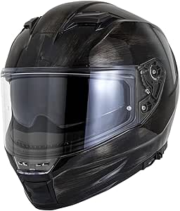 Amazon.co.jp: TEITO FF922 ヘアラインスクラッチブラック バイク フルフェイス ヘルメット インナーバイザー付 SG規格 PSC 全排気量対応 : 車＆バイク