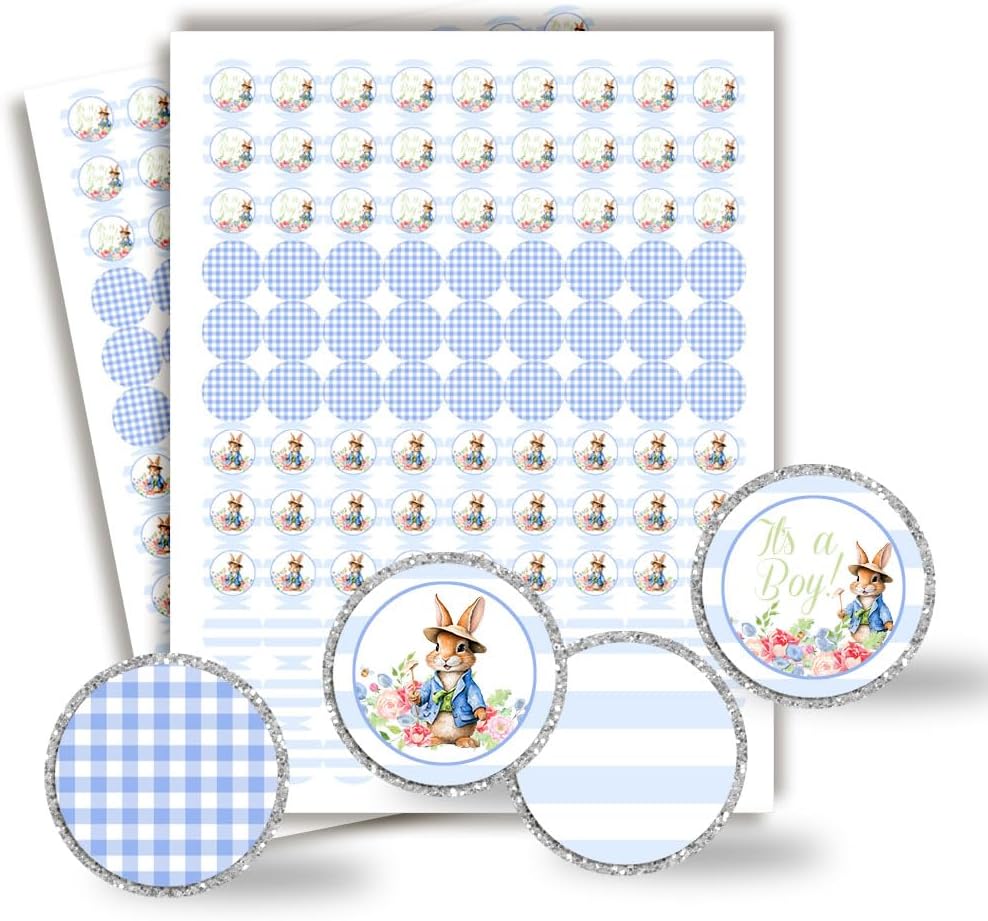 Amazon.com: Peter Party Favor Stickers - 20 Favor Bag Stickers - Rabbit ...