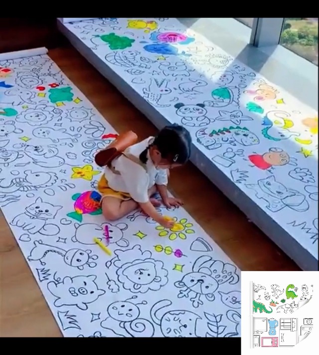 Watch 118 inch Children Drawing Roll, Drawing Paper for Kids on Amazon Live