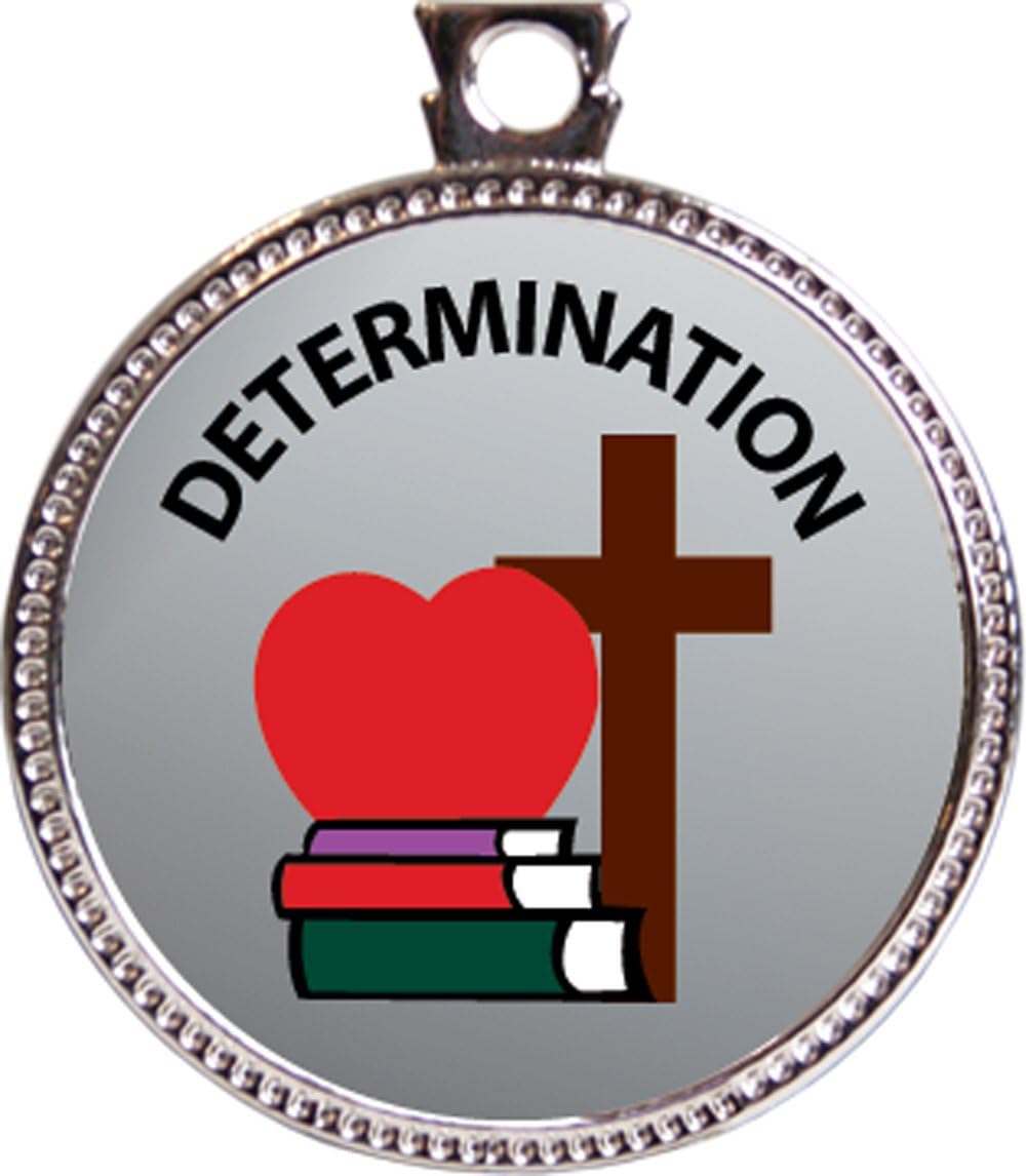 Amazon.com: Keepsake Awards Determination Award, 1 inch Dia Silver ...