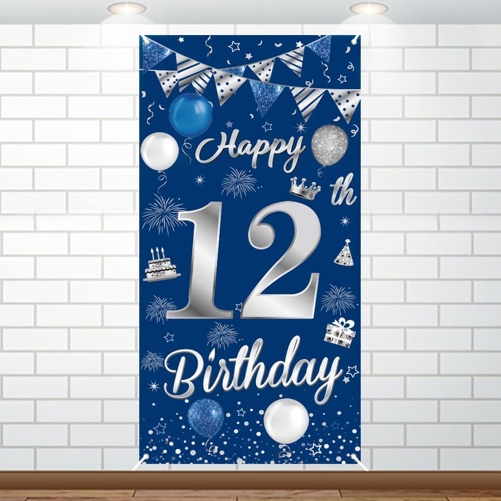 Amazon.com: Huture 12th Birthday Decorations for Boys Girls Happy 12th ...