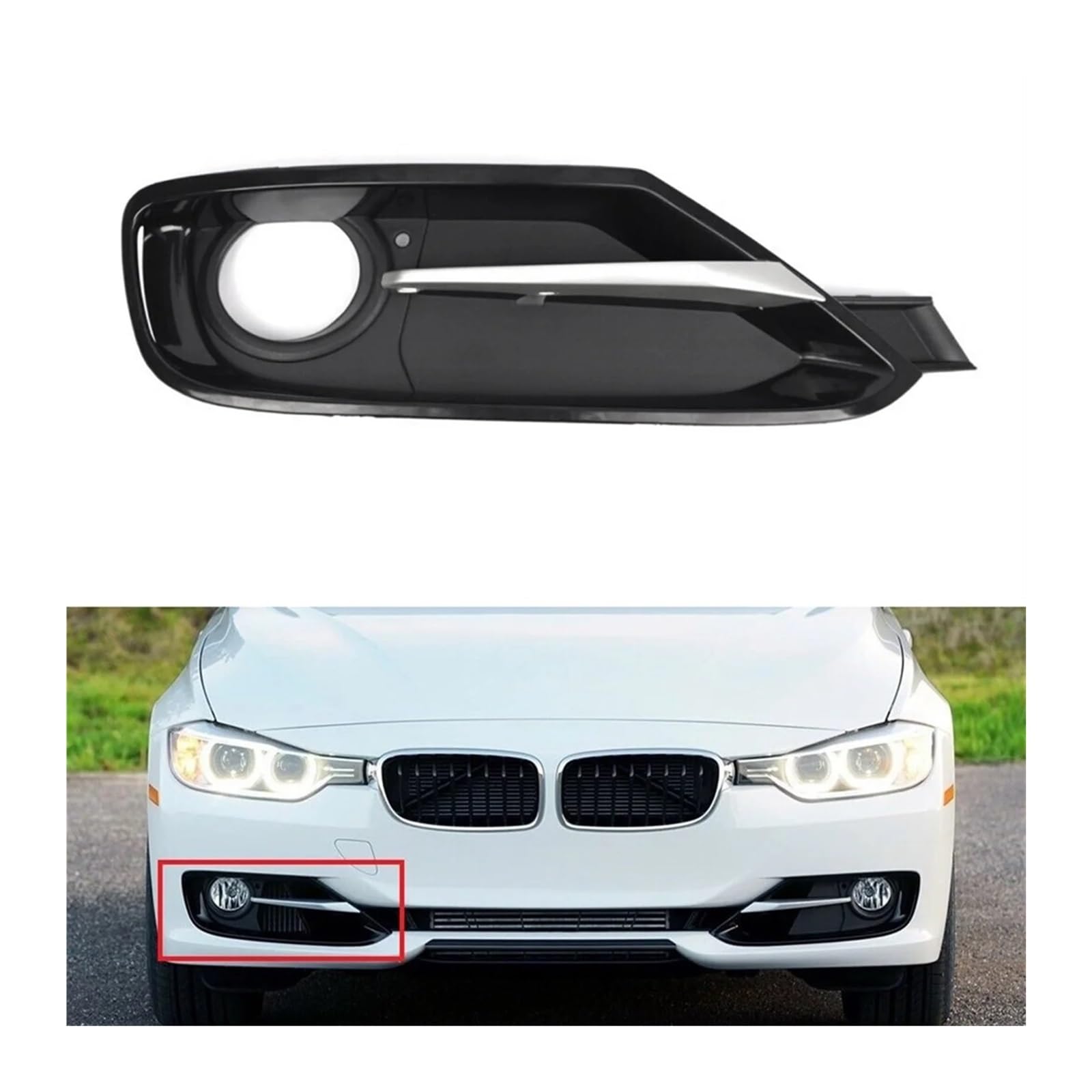 Amazon | 車フロント右側バンパーフォグライトグリルトリムカバー 3シリーズ F30 F31 2012-2015 51117293106 ...