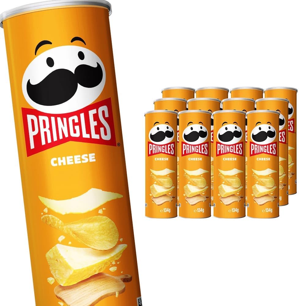 Pringles Cheese Potato Chips Can 134 g (12-Piece Set) : Amazon.com.au ...