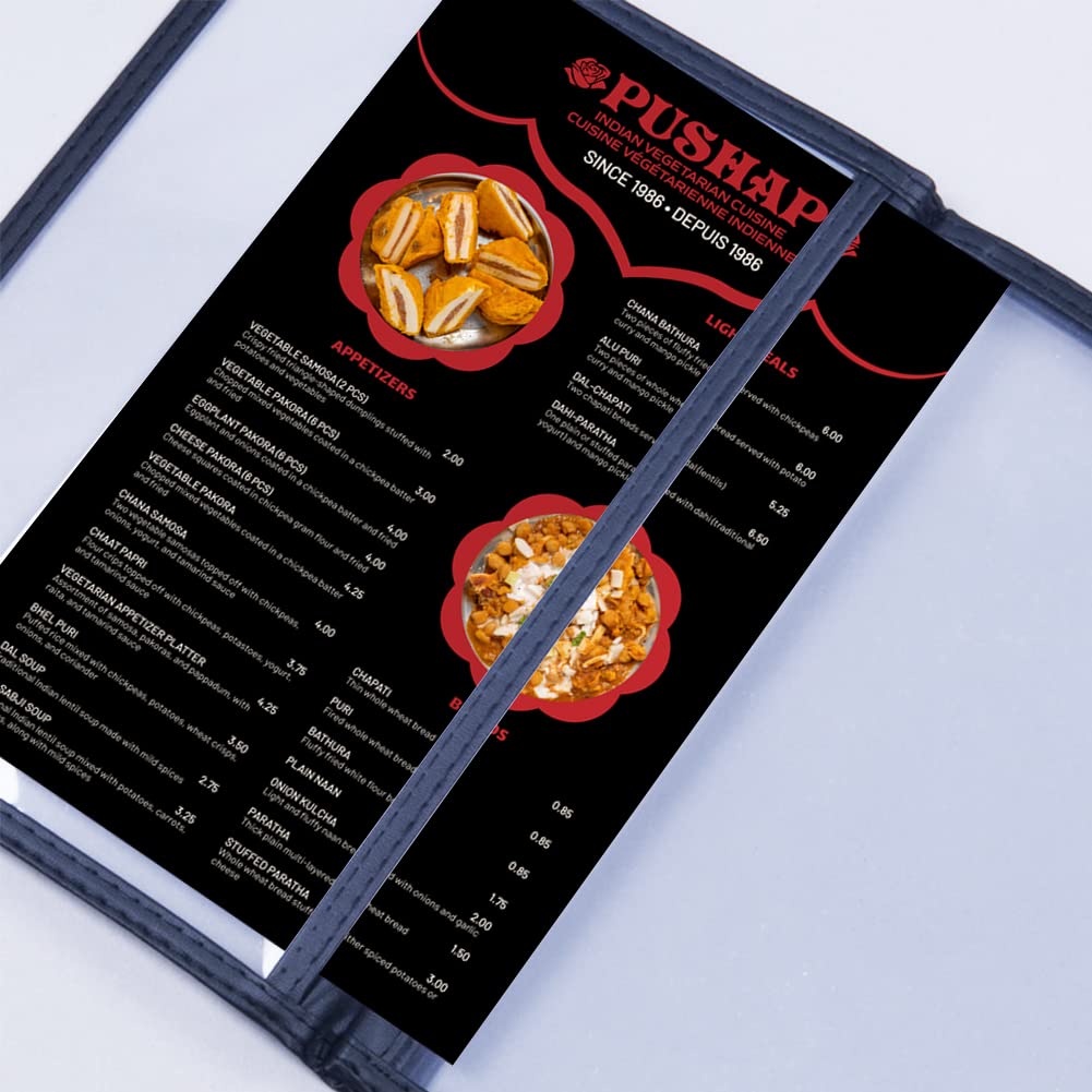 OSIMIG Triple Fold A4 Menu Covers- with 9 Pack A4 Single Page Menu ...