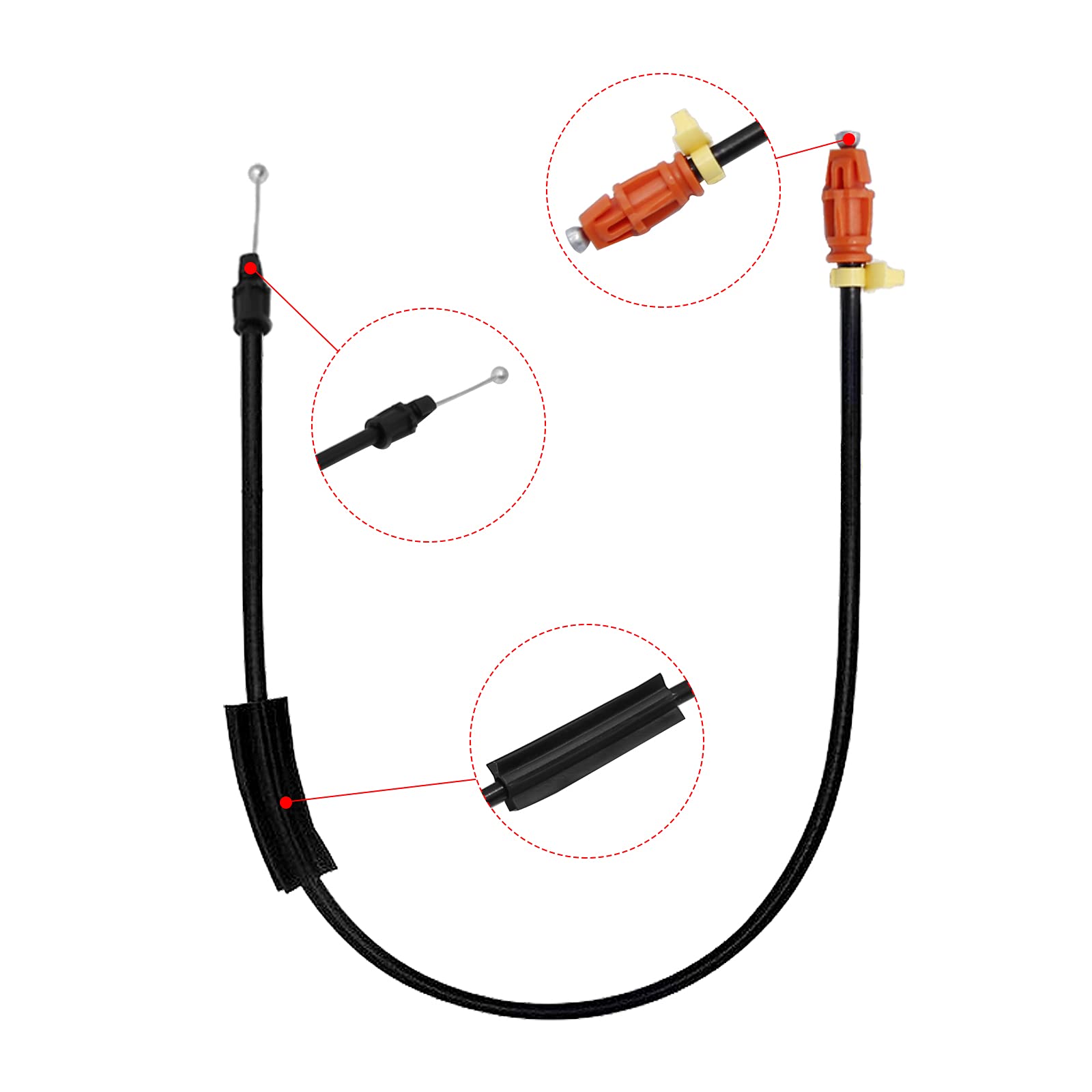Snapklik.com : Vkinman 16.5" Inside Door Handle Latch Release Cable ...