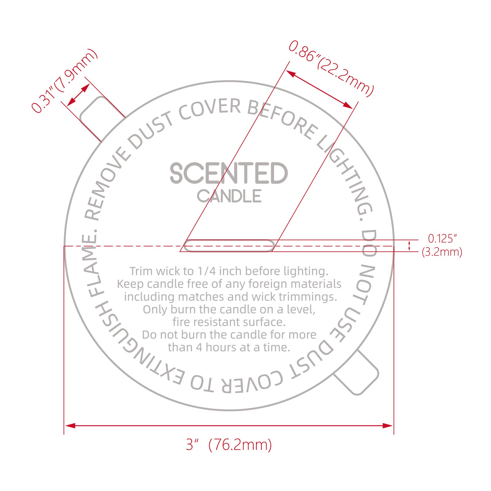 Snapklik.com : CandMak Candle Dust Covers, 160pcs Printed Kraft Card ...