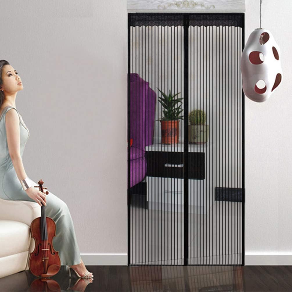 Magnetic Screen Door 40" x 83" Reinforced Fiberglass Mesh Curtain Front ...