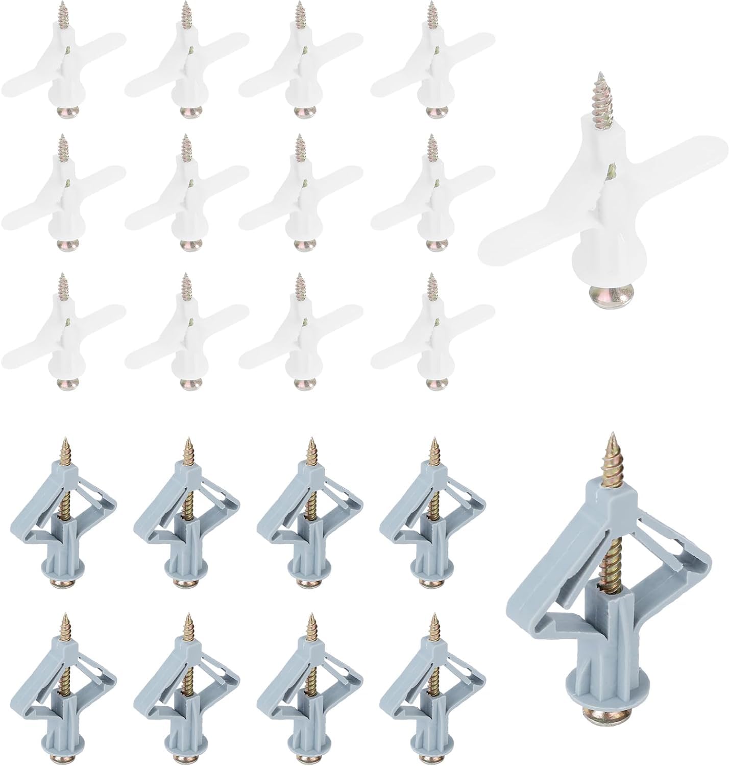 100 Stück Gipskartondübel Set, Gipskarton Dübel mit Schrauben ...