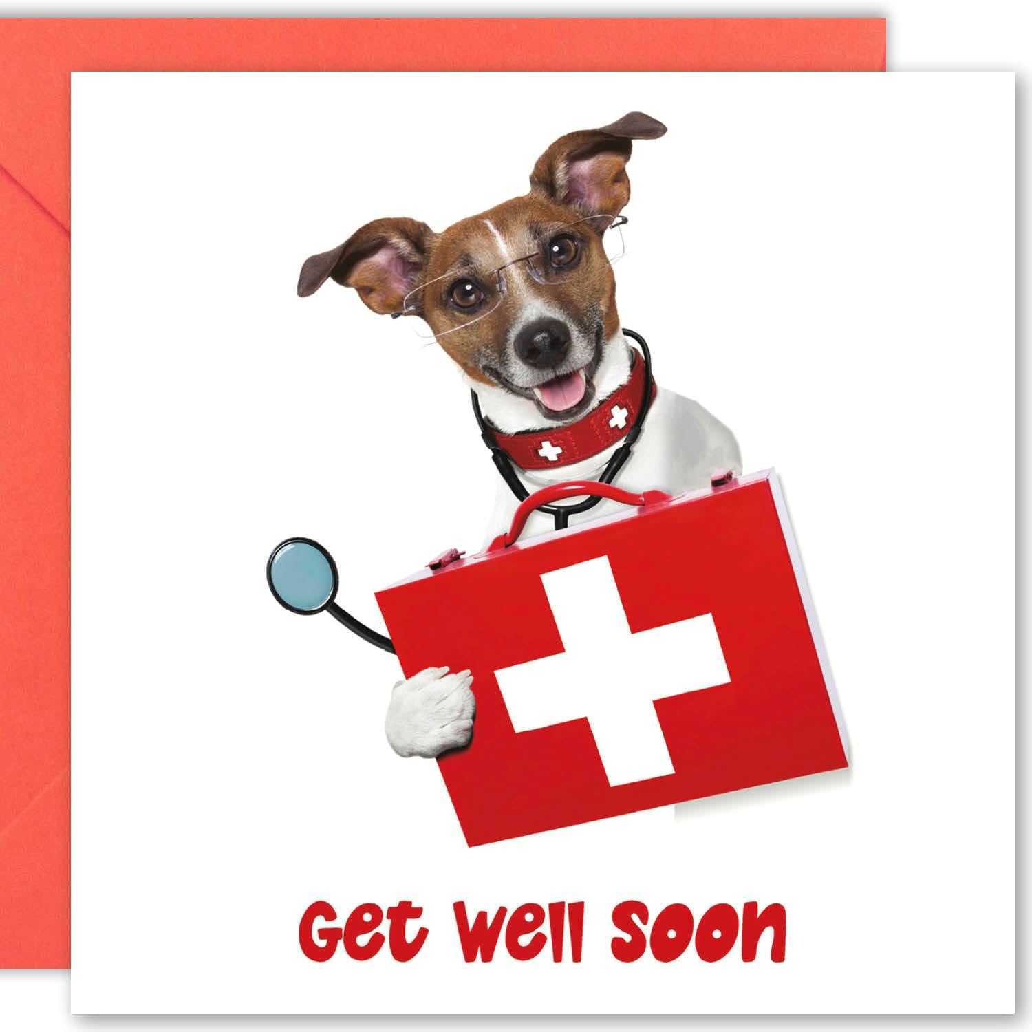 Get Well Soon Labrador Dog Themed Greeting Card : Amazon.co.uk ...