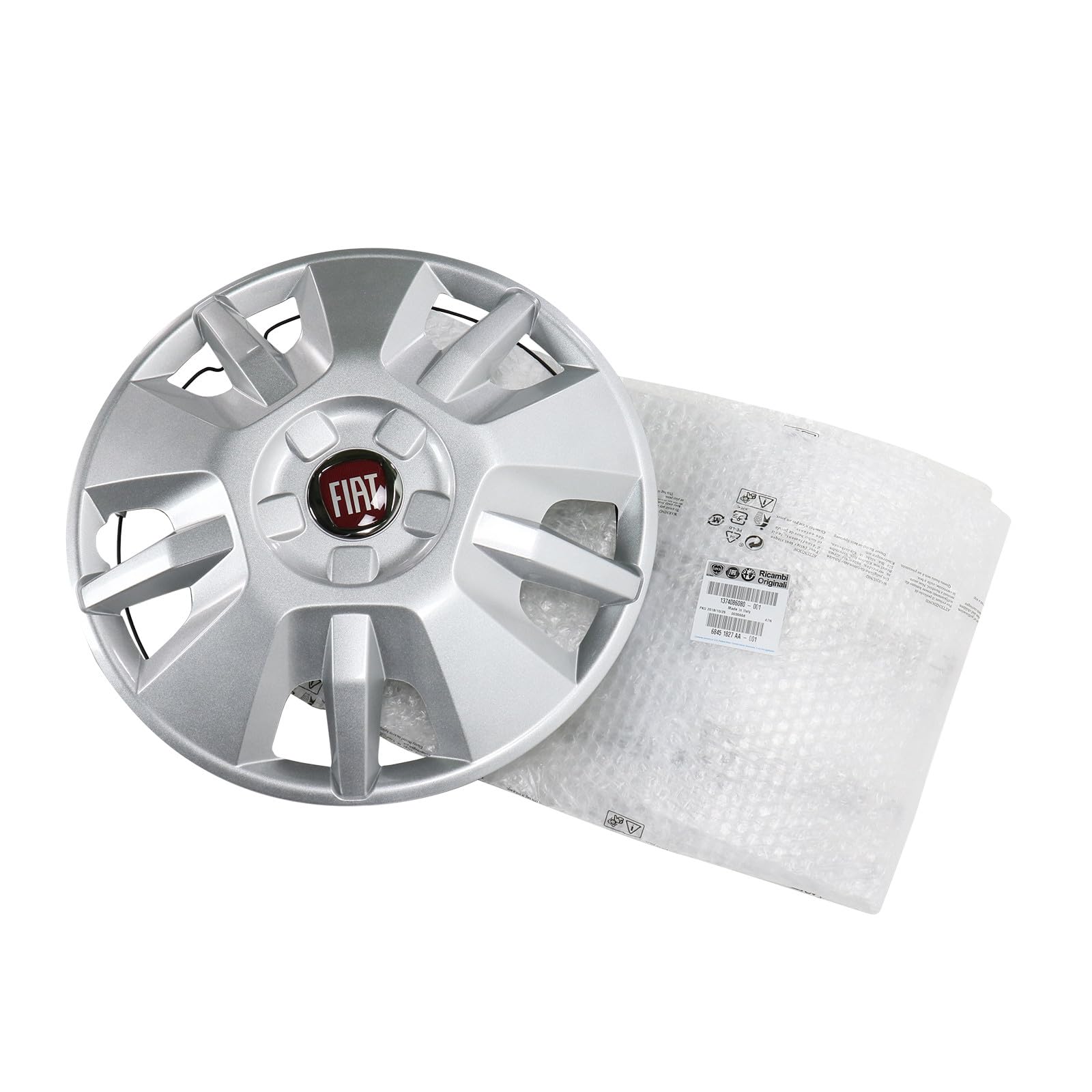 Original Fiat Wheel Trim 15 Inch Rims Red Emblem Tension Ring ...