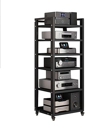 Amazon.com: ELECWISH Media Storage Cabinet, Audio-Video Media Stand ...