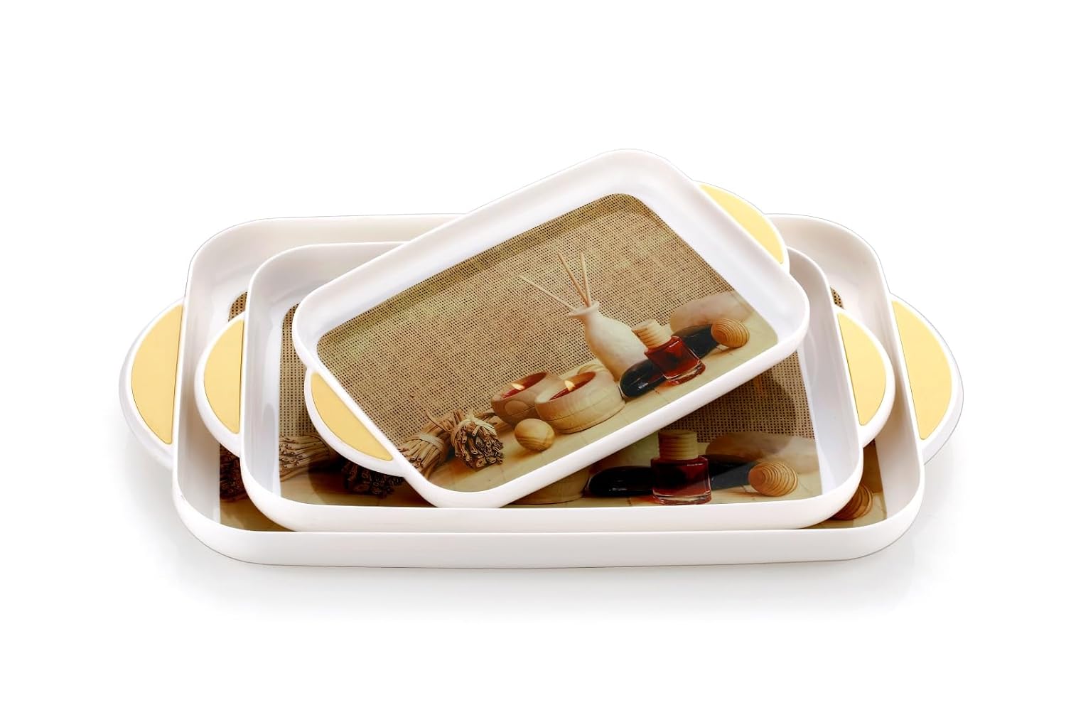 Buy HomeWiz Kitchen Designer Rectangular Serving Tray,Food-Grade ...
