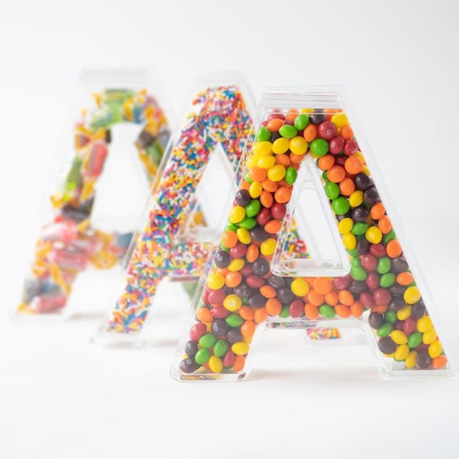 Amazon.com: Fillable Alphabet Acrylic Tray Acrylic Alphabet Candy Jar ...