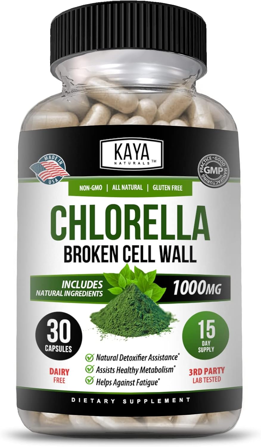 Amazon.com: Kaya Naturals Organic Chlorella Broken Down Cell Wall ...