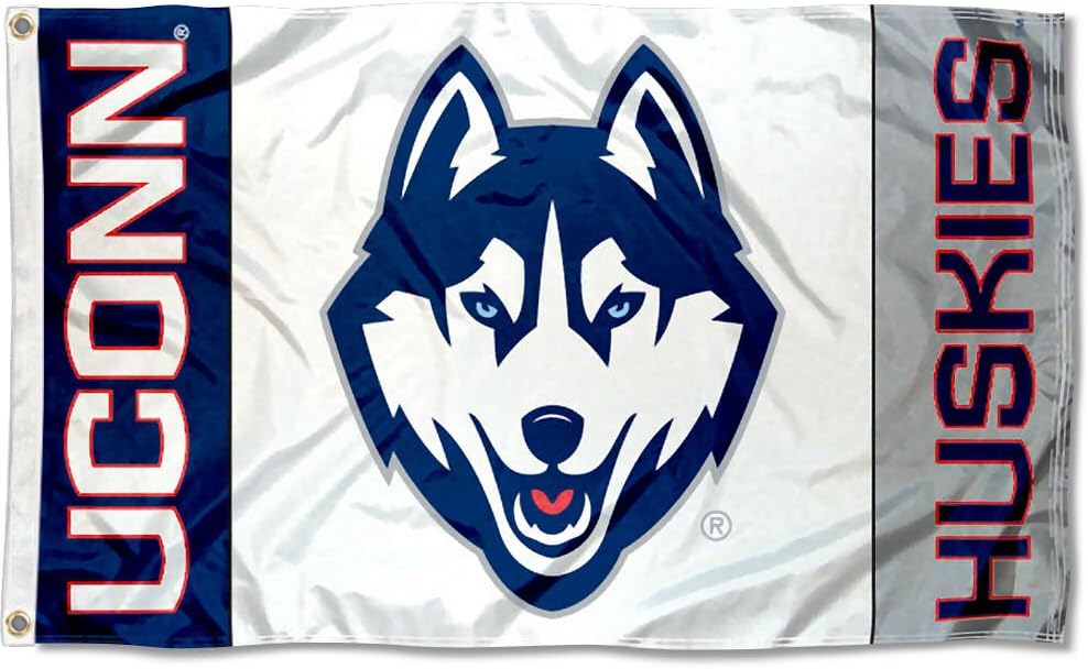 Amazon.com : College Flags & Banners Co. Connecticut Huskies House Flag ...