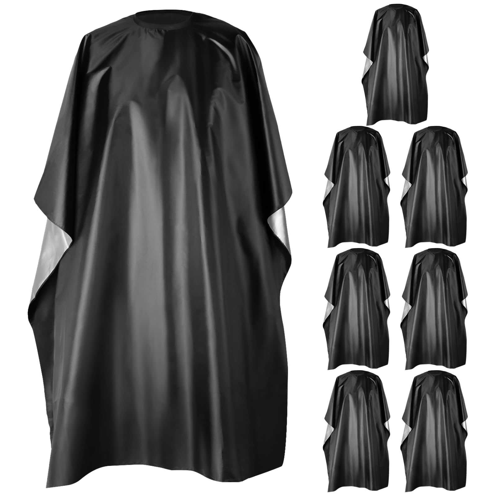 Amazon.com: 8 PCS Barber Cape, 57 x 47 Inch Waterproof Shampoo Capes With Snaps Buttons Closure ...