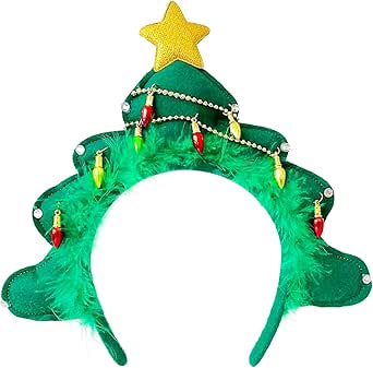 Amazon.com: Mllxon Christmas Tree Headband Xmas Tree Headband for ...