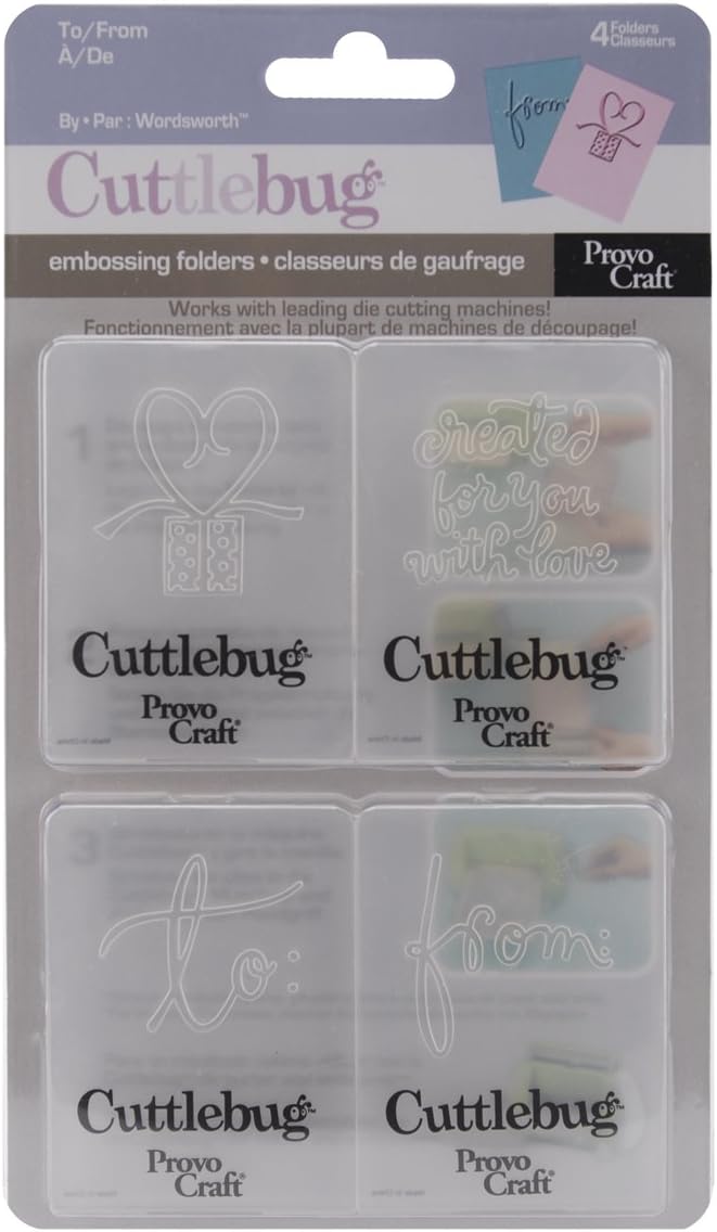Cuttlebug Emboss Folder To/ From : Amazon.co.uk: Home & Kitchen