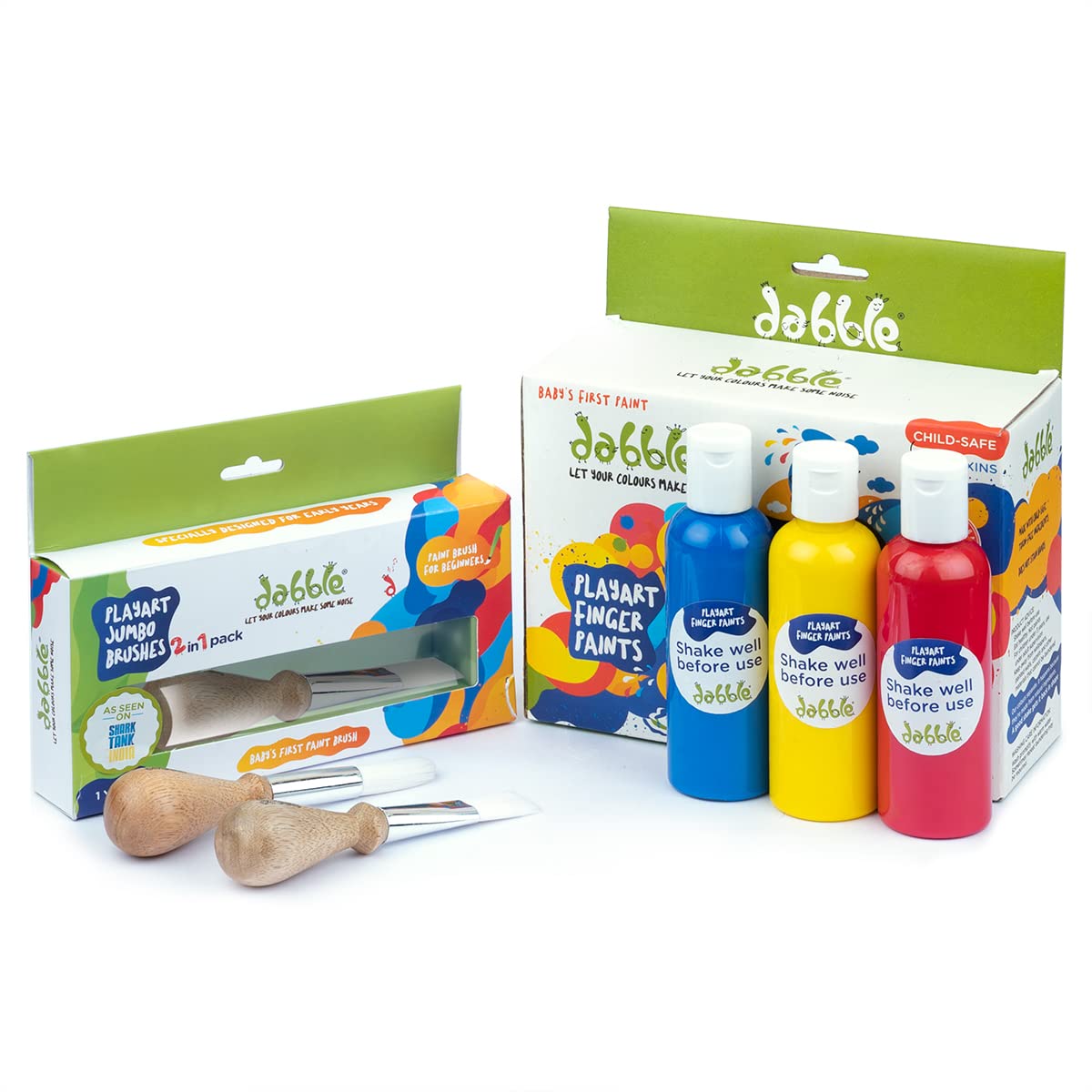 Buy dabble Toddler's First Painting Set with Jumbo Brushes | Non-Toxic ...