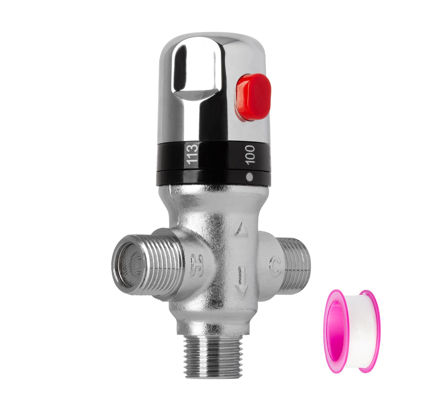 Thermostatic Mixing Valve, 1/2 NPT Threaded Water Temperature Control ...