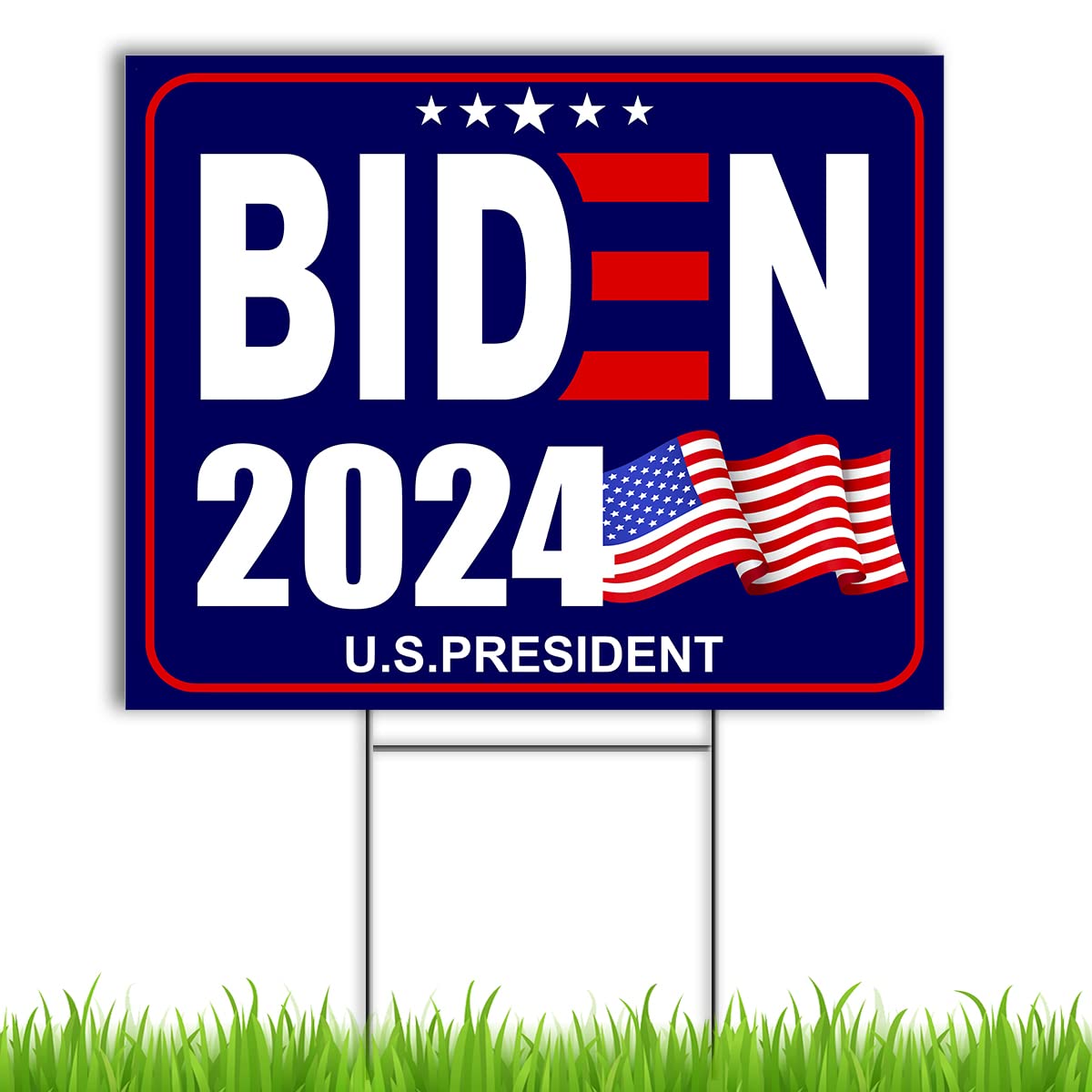 Amazon.com : Biden 2024 Yard Sign - 16x12 Coroplast Double Sided Biden ...