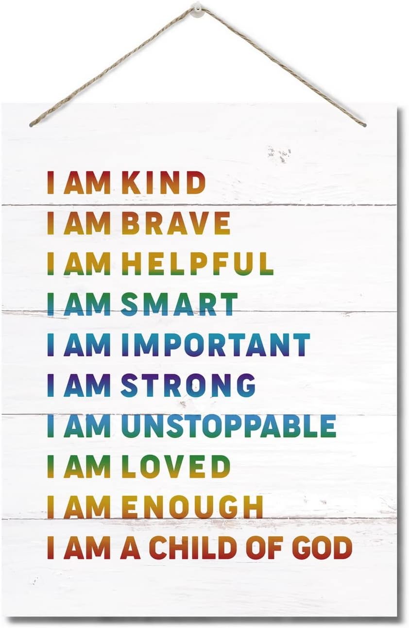 Amazon.com: I Am Kind I Am A Child of God Inspirational Quote Decor ...