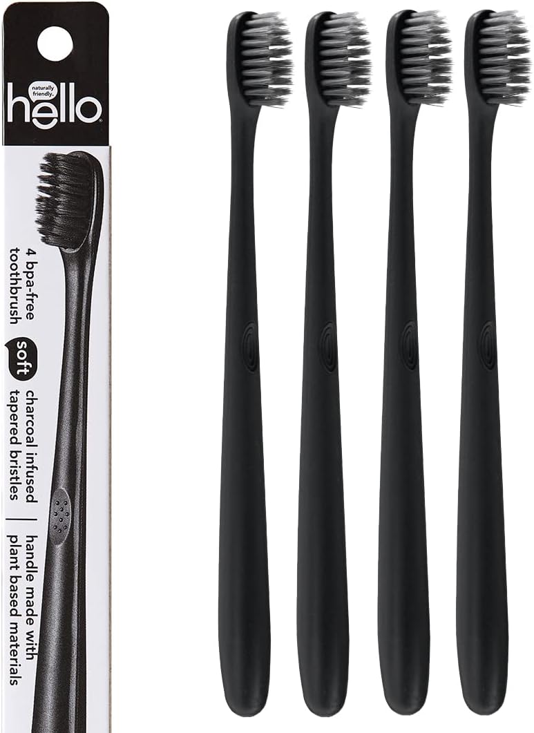 Amazon.com : 5 Pack Activated Charcoal Toothbrush – Bamboo Charcoal ...
