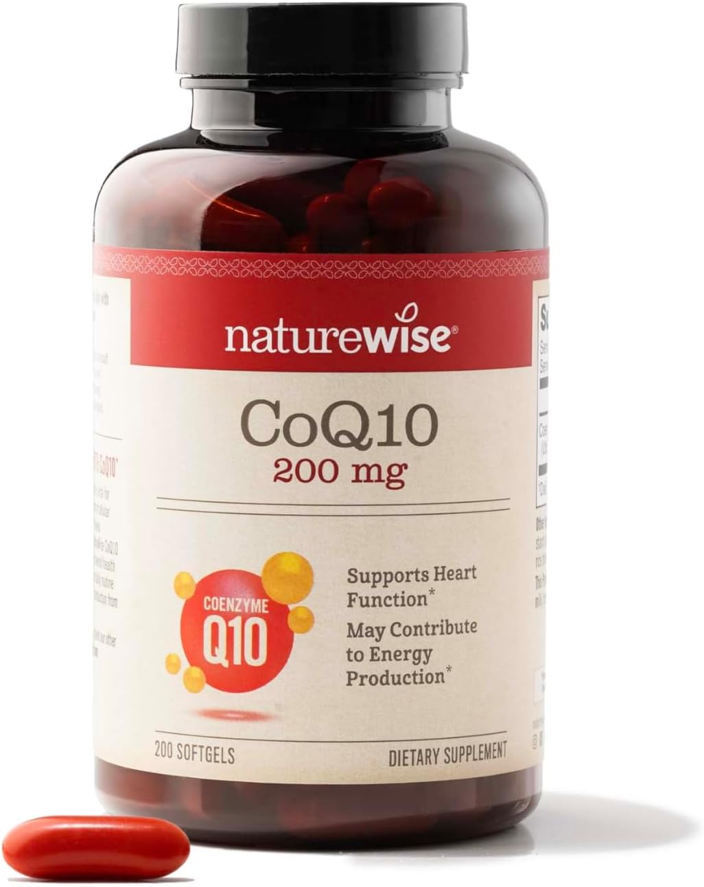 Amazon.com: NatureWise CoQ10 200mg Softgels, High Potency CoQ10 200mg Ubiquinone - Antioxidant ...