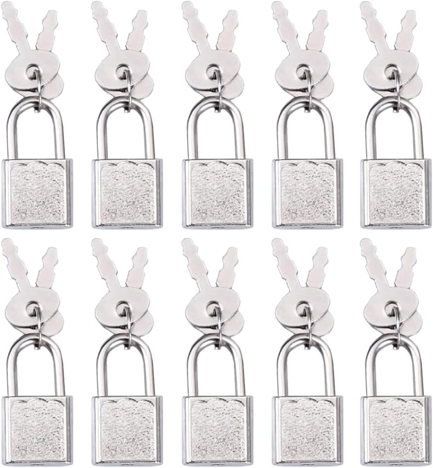 10pcs Mini Cute Diary Padlock Tiny Small Luggage Locks with Keys for ...