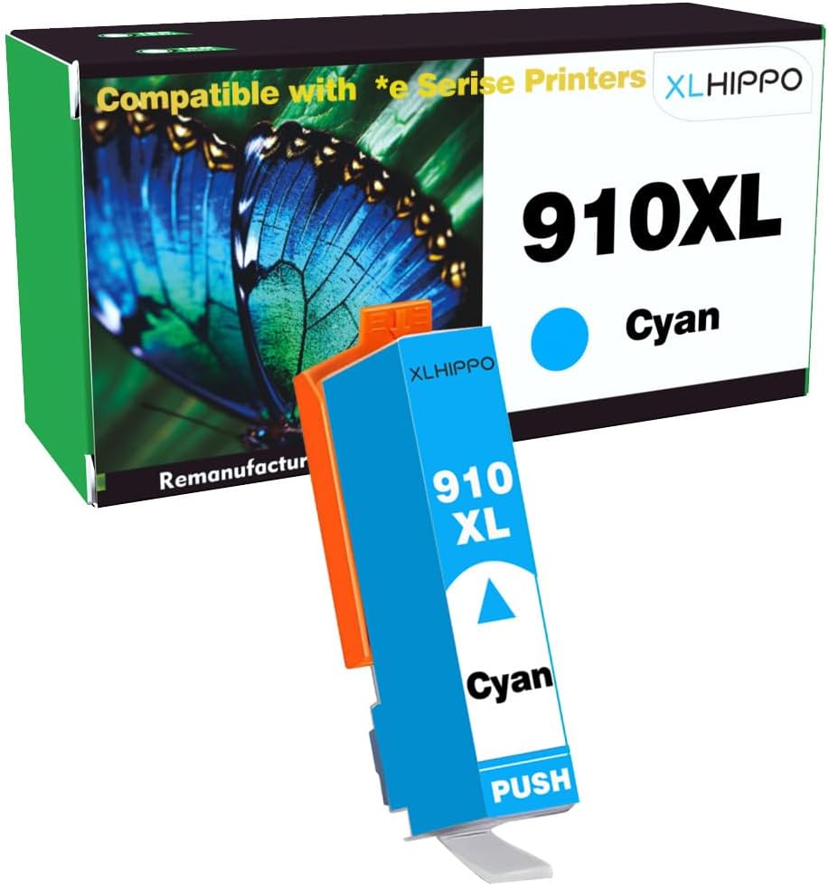 910XL Cyan Ink Cartridge Replacement for HP 910 XL 910XL Compatible ...