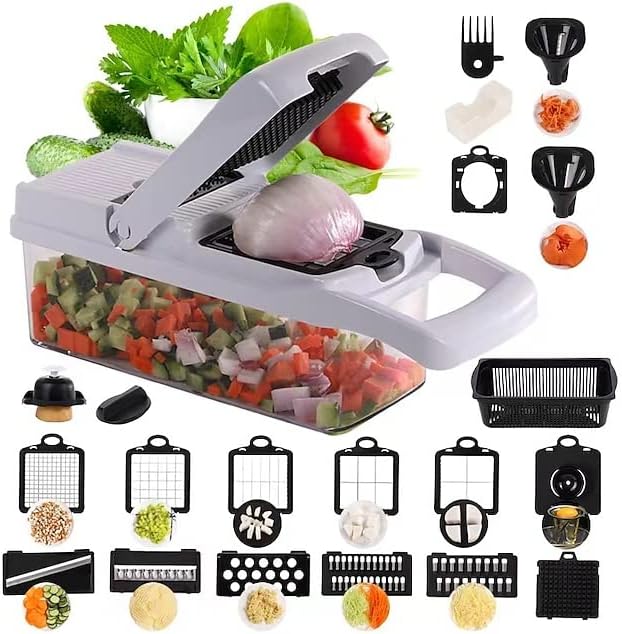 Amazon.com: Vegetable Chopper Slicer Onion Chopper Dicer, Multi 22-in-1 ...