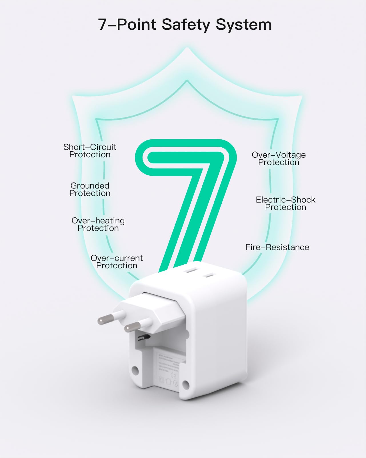 Snapklik.com : European Travel Plug Adapter, 2 Pack Foldable ...