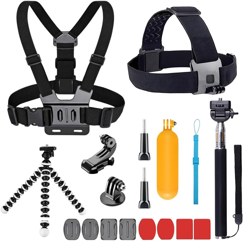 SHOOT 10-In-1 Accessory Kit for GoPro Accessories,Action Camera ...