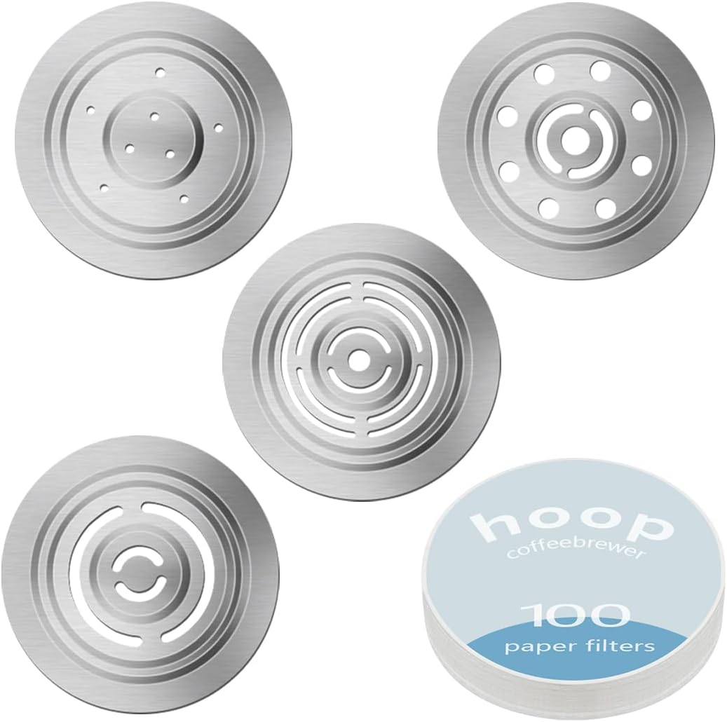 Amazon.com: Coffee Filters Pack Compatible with Hoop Coffee Dripper ...