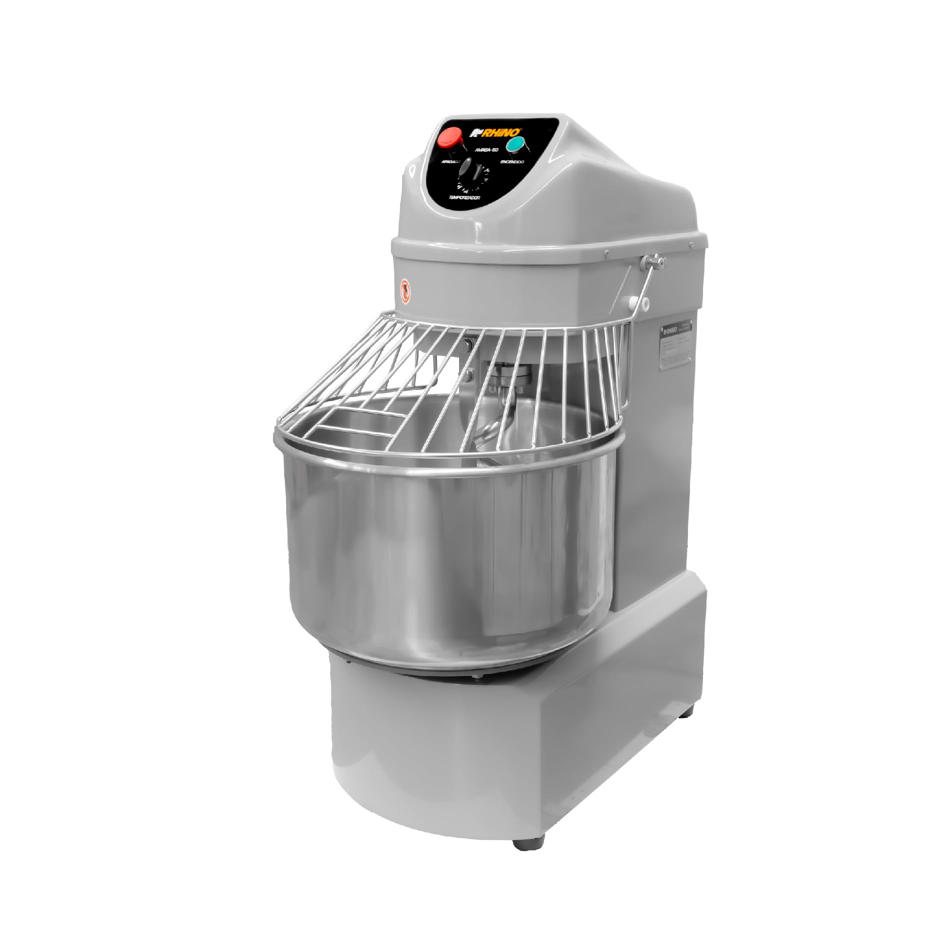 RHINO, Amasadora Industrial AMASA-50, Acero Inoxidable, 50 Litros / 30 ...