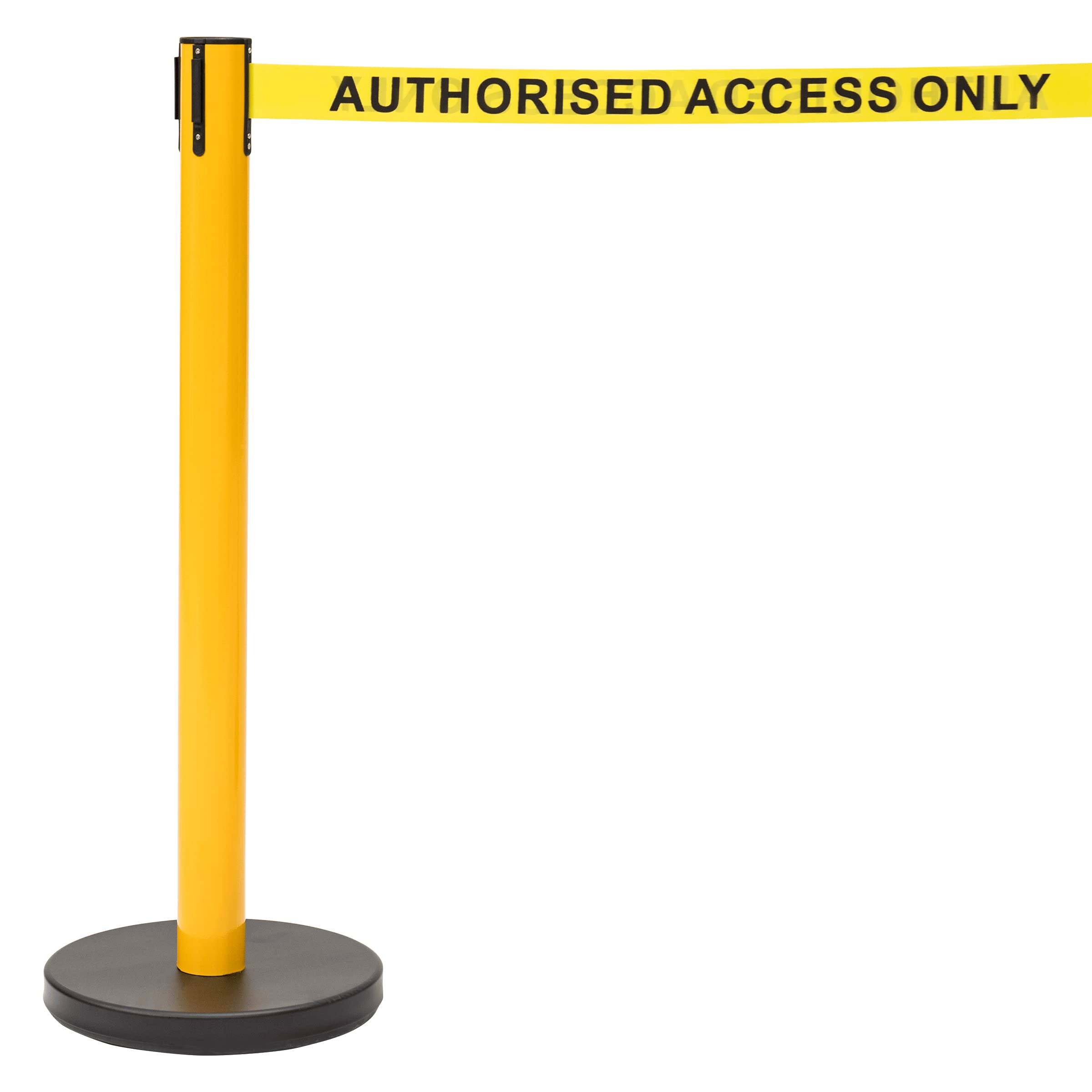 Retractable Barrier Tape, Queuing Pull Out Safety Belt, Black Base ...