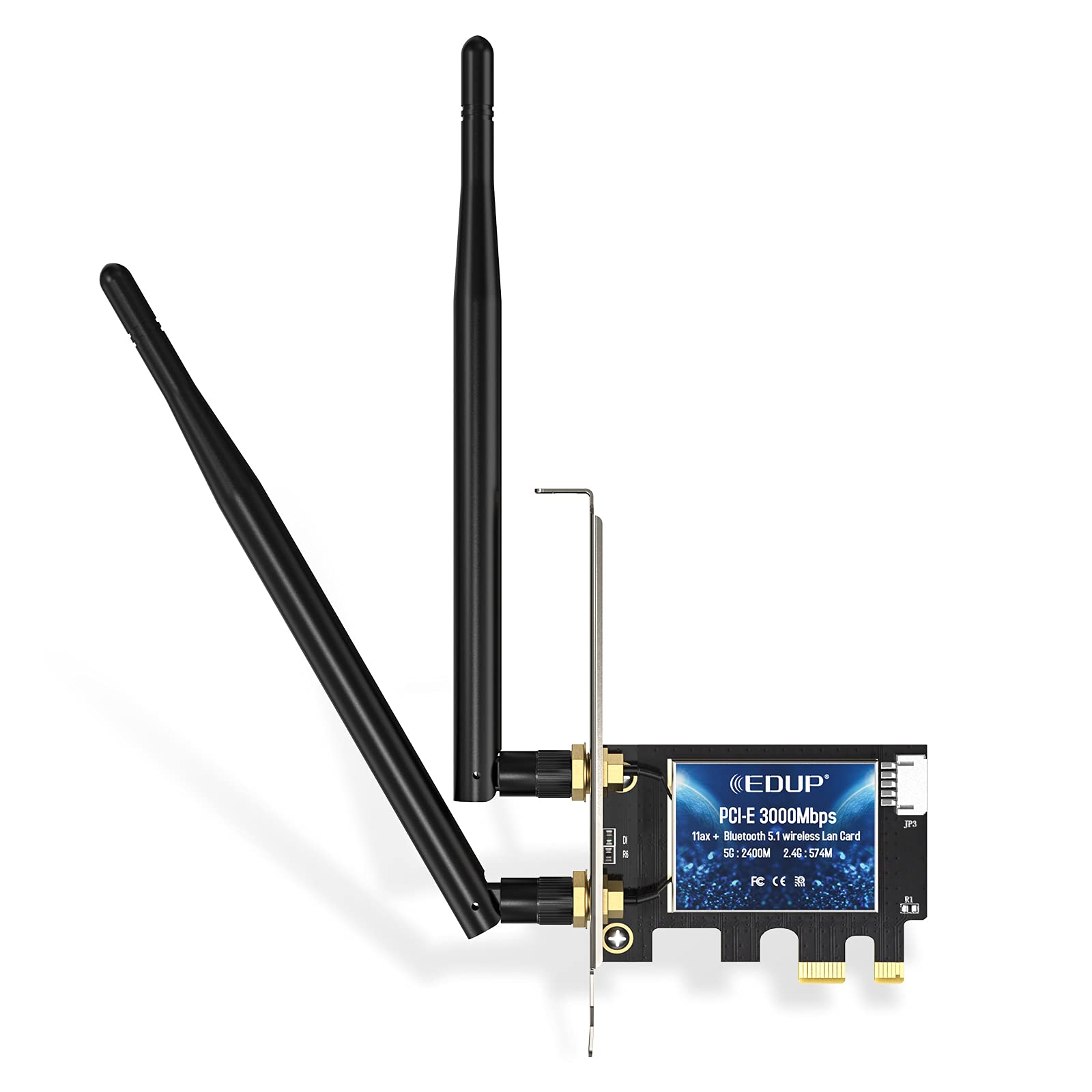 Buy PCIe WiFi 6 Card for PC with Bluetooth 5.1, 802.11AX Dual Band PCI ...