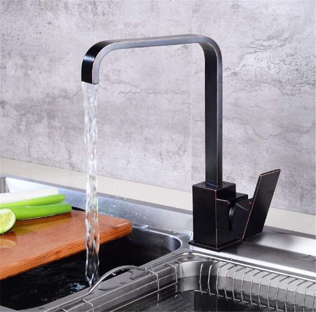 Amazon.com: HAPPLiGNLY Kitchen Faucets Square Style Kitchen Water Tap ...