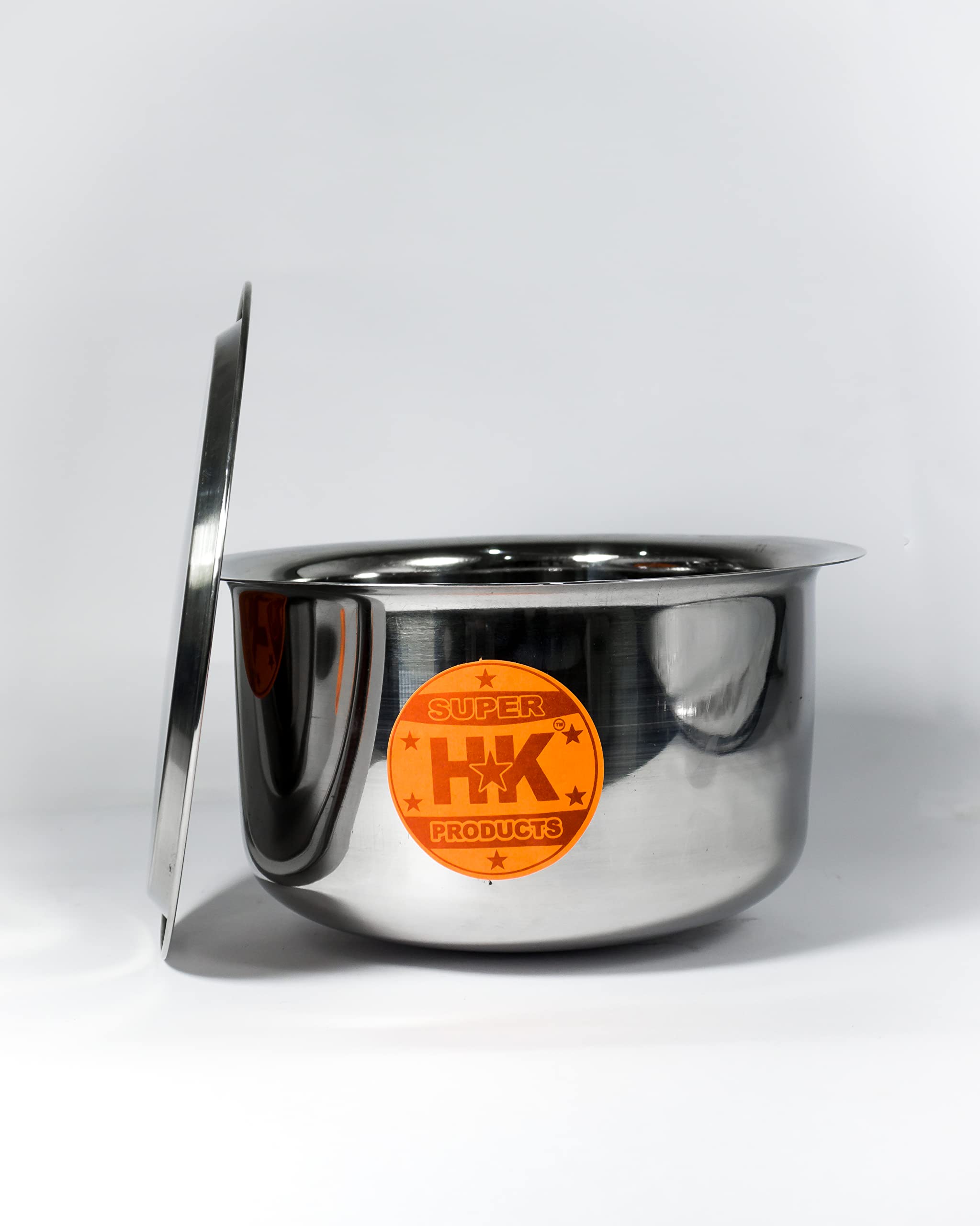 Buy Super HK Round Bottom Patila/Bhagona/Tapeli/Handi Stainless Steel ...